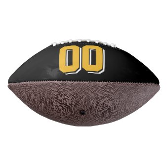 BLACK GOLD AND WHITE Custom Football | Zazzle