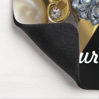 Black & gold bling mouse pad | Zazzle
