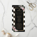 Black Gold Blush Pink Floral Wedding Program | Zazzle