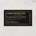 Black & Gold Boxing Gloves, Boxer, Boxing Trainer Business Card | Zazzle