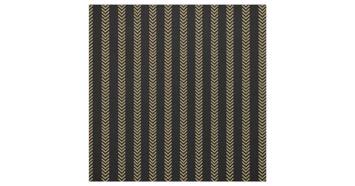 Black Gold Chevron Arrows Fabric | Zazzle