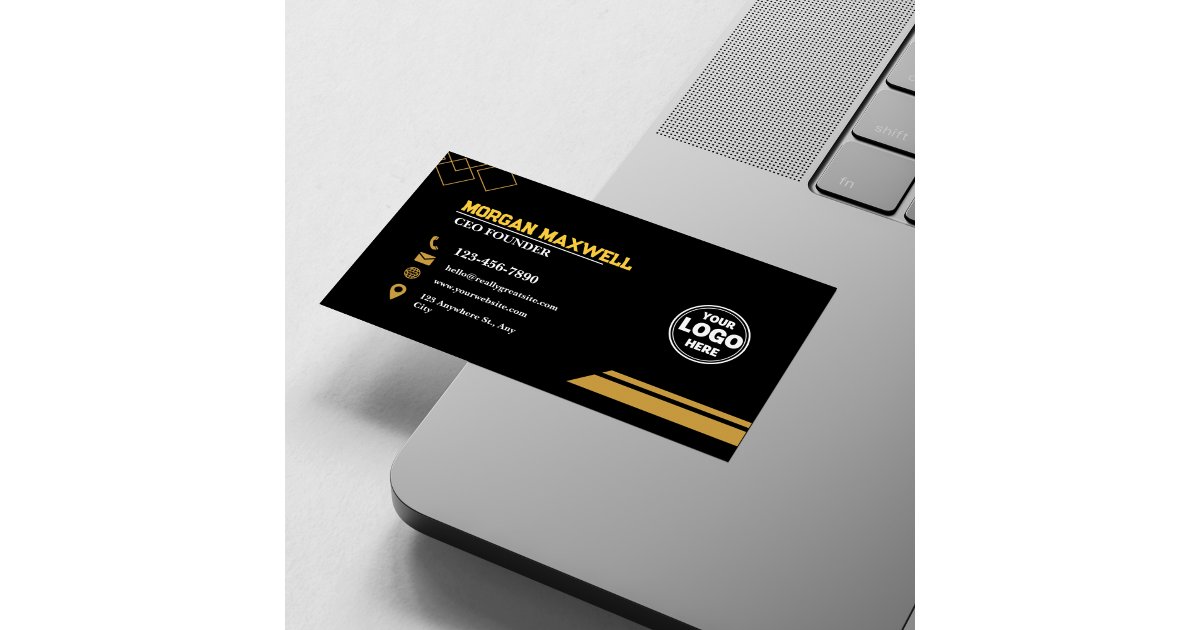 Black Gold Diamonds Luxury CEO & Founder Business Card | Zazzle