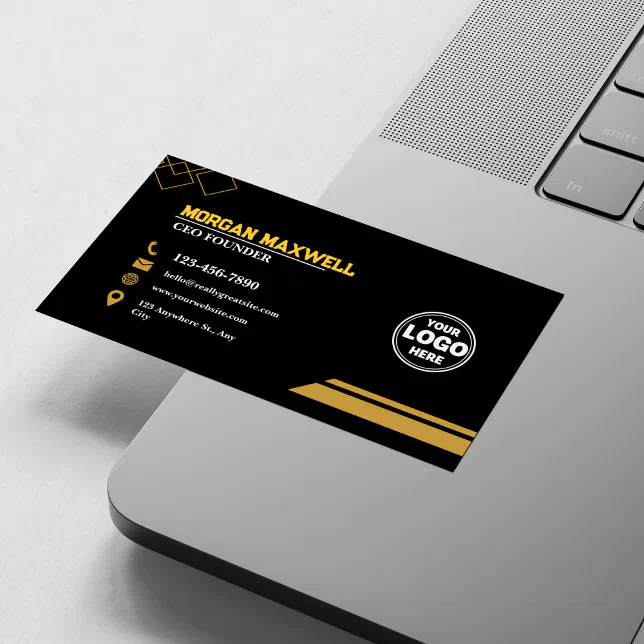 Black Gold Diamonds Luxury CEO & Founder Business Card | Zazzle