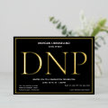 Black Gold DNP Graduation Foil Invitation | Zazzle