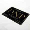 Black Gold DNP Graduation Foil Invitation | Zazzle
