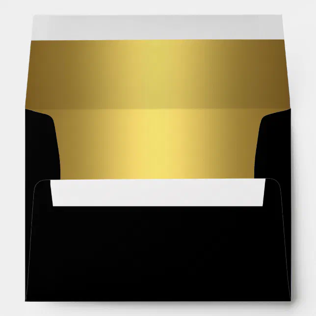Black Gold Envelope | Zazzle