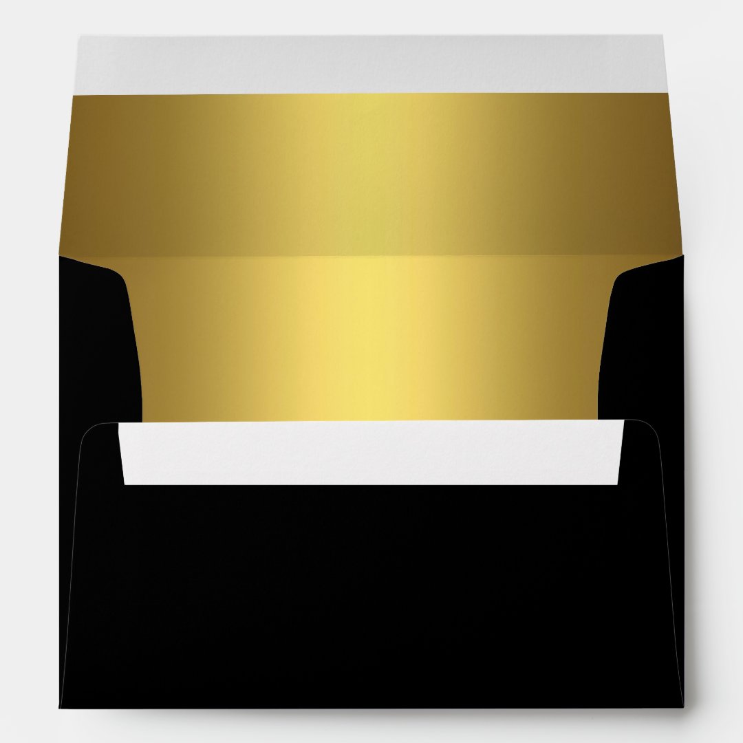 Black Gold Envelope | Zazzle