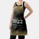 black gold glitter class of graduation modern apron | Zazzle