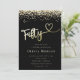 Black Gold Glitter Fifty Script 50th Invitation | Zazzle