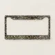 Black Gold Glitter Leopard Print License Plate Frame | Zazzle