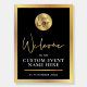 Black & Gold Logo Business Event Gala Welcome Sign | Zazzle