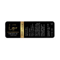 Black & Gold Logo Cosmetic Essential Oil Bottle Label | Zazzle