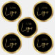 Black & Gold Lux Boutique Logo Waterproof Clothing Labels | Zazzle