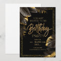 Black Gold Luxury Birthday Party Invitation Card | Zazzle