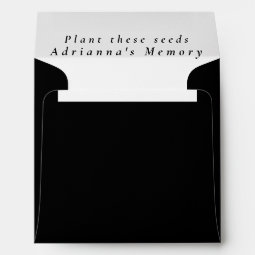 Black Gold Minimal Seed Packet Memorial Funeral Envelope | Zazzle