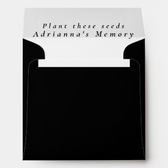Black Gold Minimal Seed Packet Memorial Funeral Envelope | Zazzle
