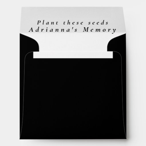 Black Gold Minimal Seed Packet Memorial Funeral Envelope | Zazzle