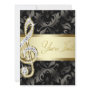 Black Gold Music Treble Clef Recital Invitation | Zazzle