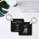 Black & Gold Notary QR Code Logo Business Square Keychain | Zazzle