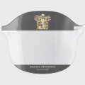 Black & Gold Personal Chef Face Shield | Zazzle