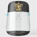 Black & Gold Personal Chef Face Shield | Zazzle
