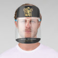 Black & Gold Personal Chef Face Shield | Zazzle