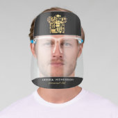 Black & Gold Personal Chef Face Shield | Zazzle