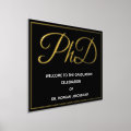 Black Gold PhD Graduation Welcome Foil Prints | Zazzle