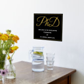 Black Gold PhD Graduation Welcome Foil Prints | Zazzle