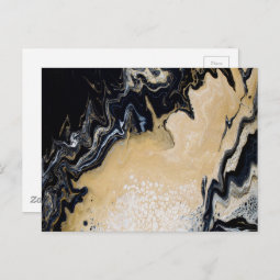 Black Gold Postcard | Zazzle