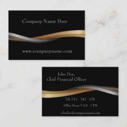 Black & Gold Professional Business Card | Zazzle