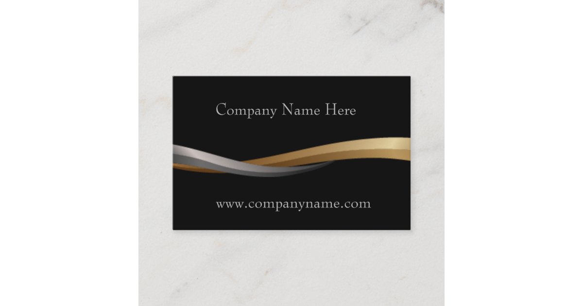 Black & Gold Professional Business Card | Zazzle