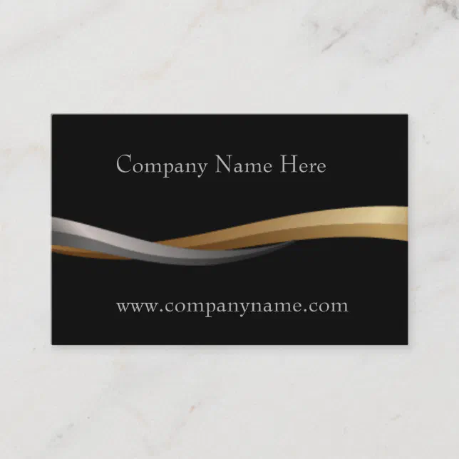 Black & Gold Professional Business Card | Zazzle