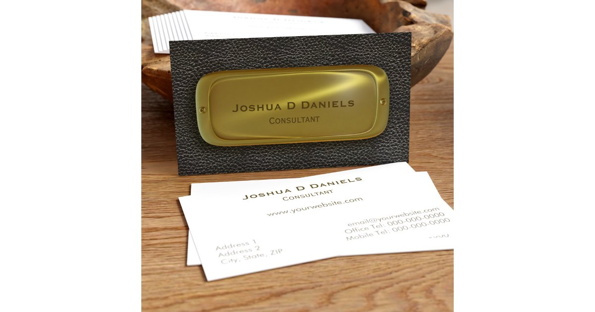 Black Gold Professional Consultant Business Card | Zazzle