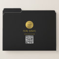 Black Gold Professional Real Estate Agent Business File Folder | Zazzle