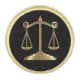 Black & Gold | Scales of Justice | Lawyer Gold Finish Lapel Pin | Zazzle