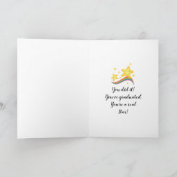 Black & Gold Super Star Graduation Congratulations Card | Zazzle