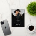 Black Gold Tassel Cap Photo Graduation Party Foil Invitation | Zazzle