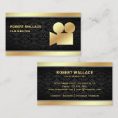 Black Gold Video Camera Professional Film Director Business Card | Zazzle