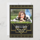 Black Gold vintage Great gatsby graduation party Invitation | Zazzle
