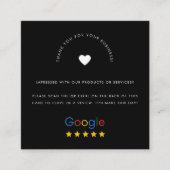 Black Google Reviews Custom Business Logo QR Code Square Business Card ...
