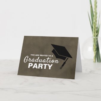 Black Grad Cap, Photo Graduation Party Invitation | Zazzle