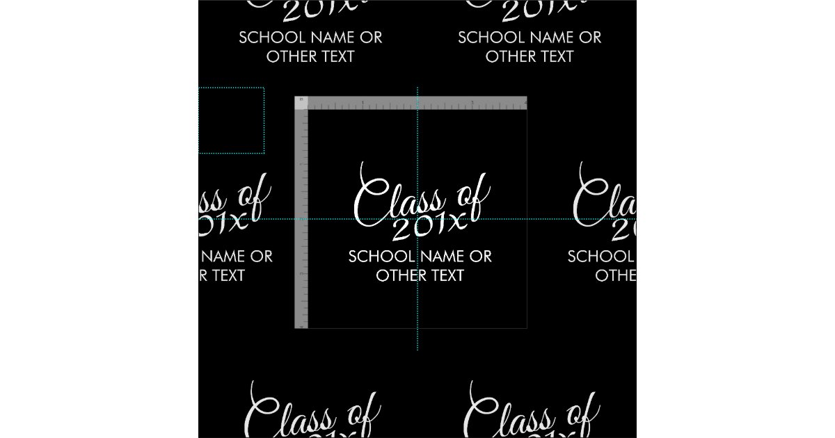 Black Graduation Class of Custom Year and Text Fabric | Zazzle