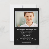 Black/Gray Background - 3x5 Graduation Party Invitation | Zazzle