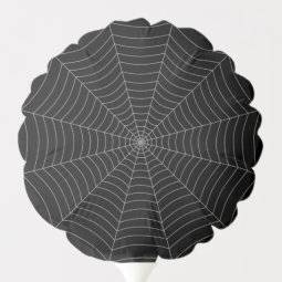 Black gray spider web Halloween pattern Balloon | Zazzle