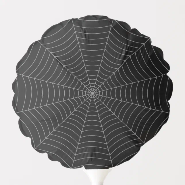 Black gray spider web Halloween pattern Balloon | Zazzle