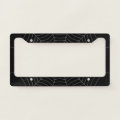 Black gray spider web Halloween pattern License Plate Frame | Zazzle