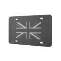 Black & Grey Carbon Fiber UK Flag Union Jack License Plate | Zazzle