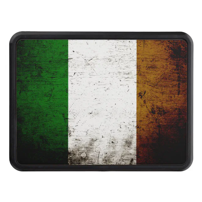 Black Grunge Ireland Flag Tow Hitch Cover | Zazzle