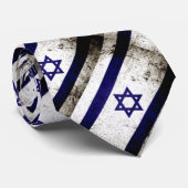 Black Grunge Israel Flag Neck Tie | Zazzle